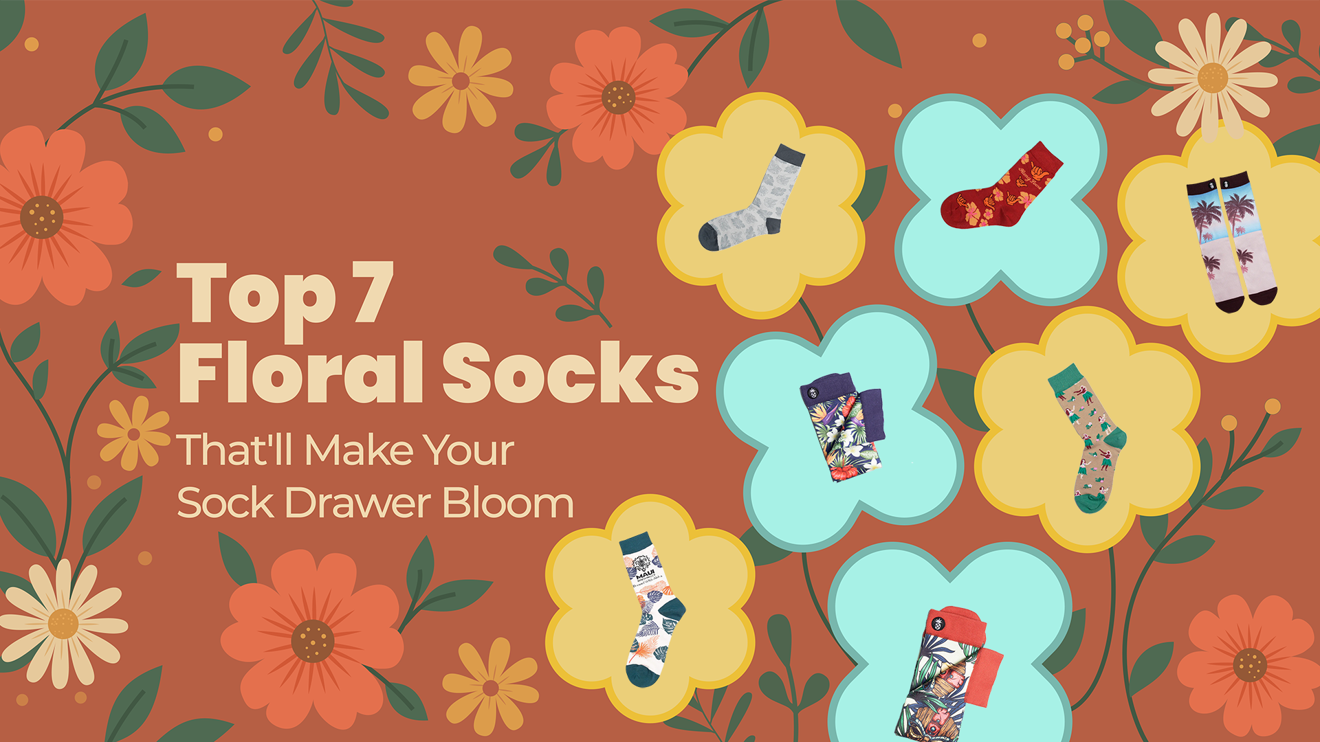 Top 7 Floral Socks That'll Make Your Sock Drawer Bloom | Just Fun Socks