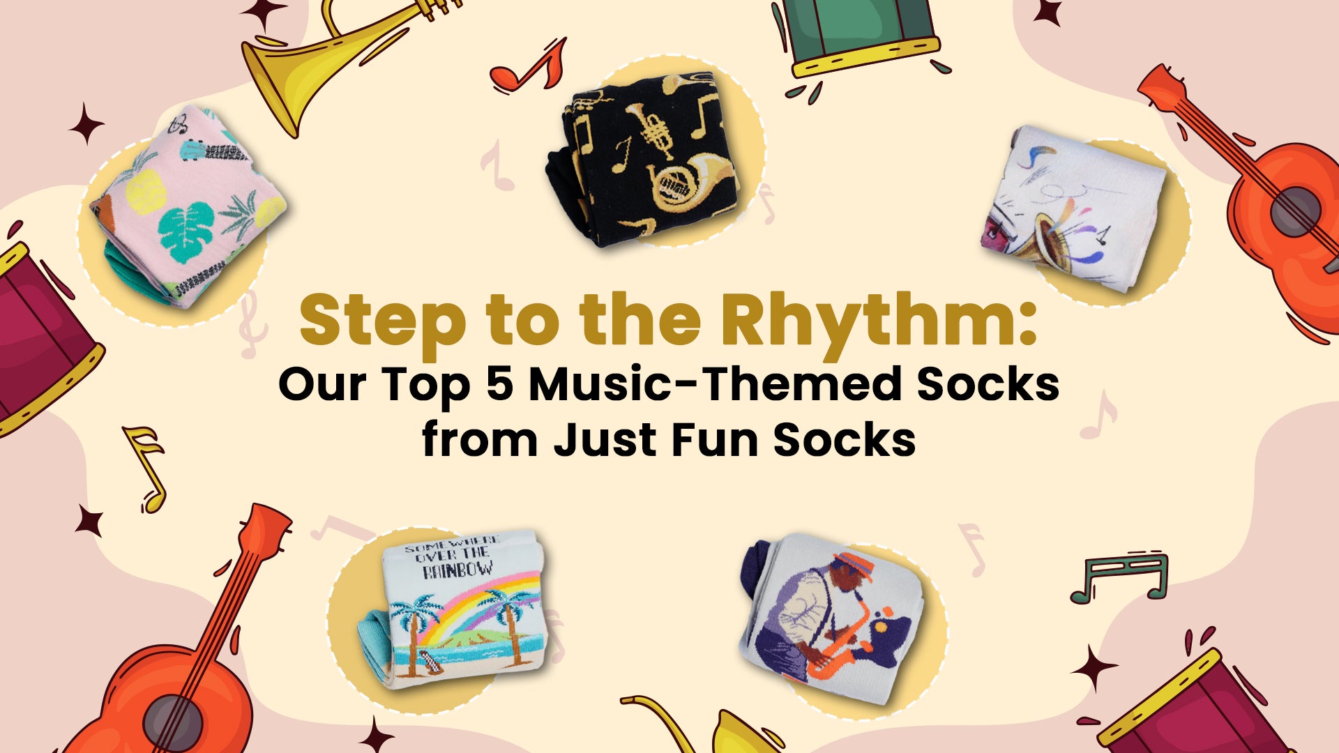 Step to the Rhythm: Our Top 5 Music-Themed Socks | Just Fun Socks