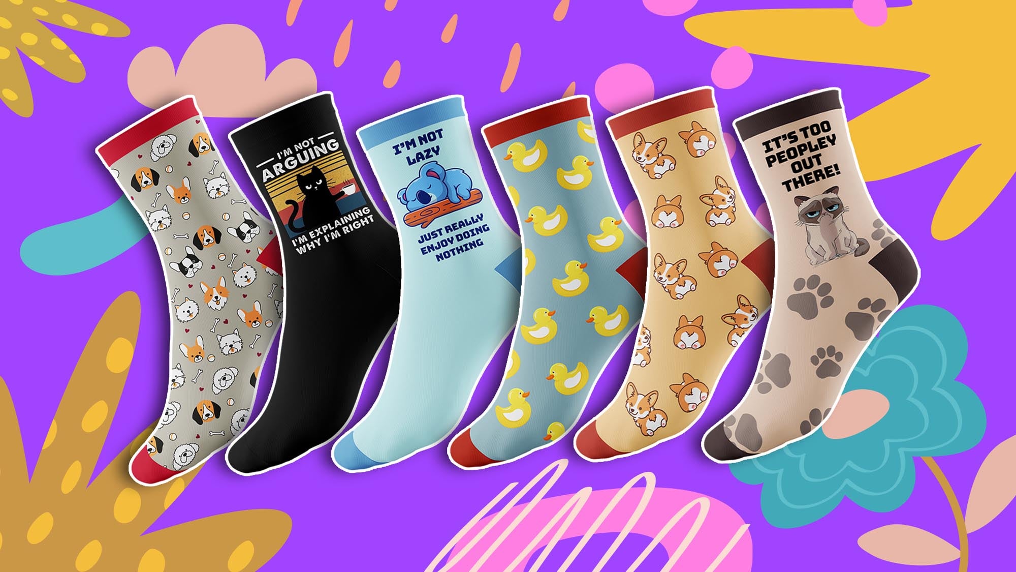 Buy Featured Socks - Colorful, Silly & Funny, Cotton Socks Collection ...