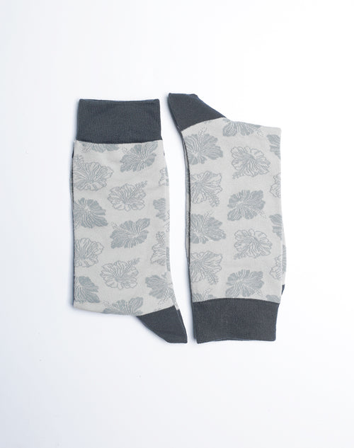 Buy Single Tone Floral Crew Socks for Men - Gray Cotton Sock | Just Fun ...