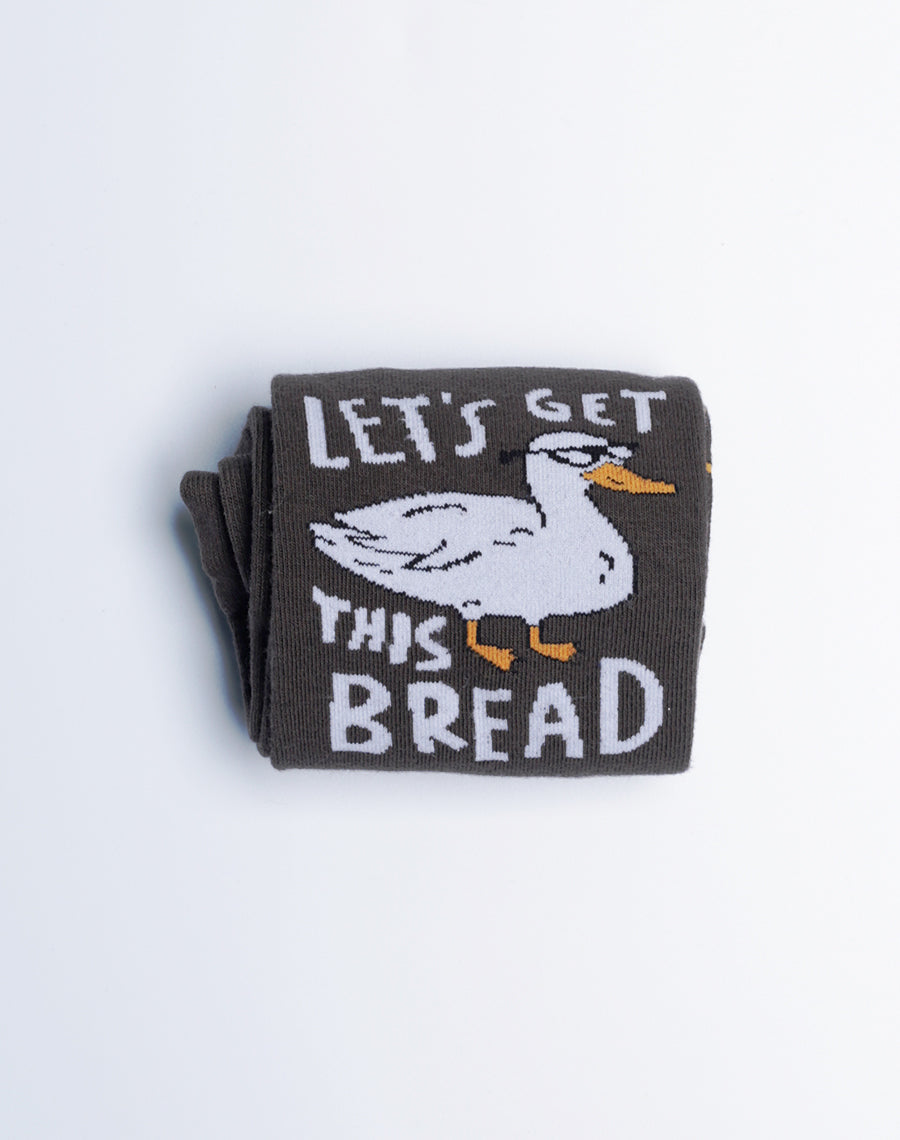 Buy Men's Let's Get This Bread Funny Duck Crew Socks - Grey Color ...