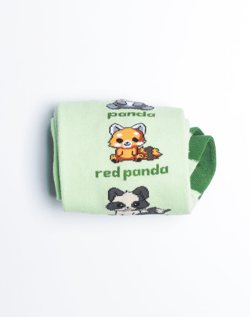 Buy Trash Panda Raccoon Crew Socks for Women - Green Cotton Made | Just ...